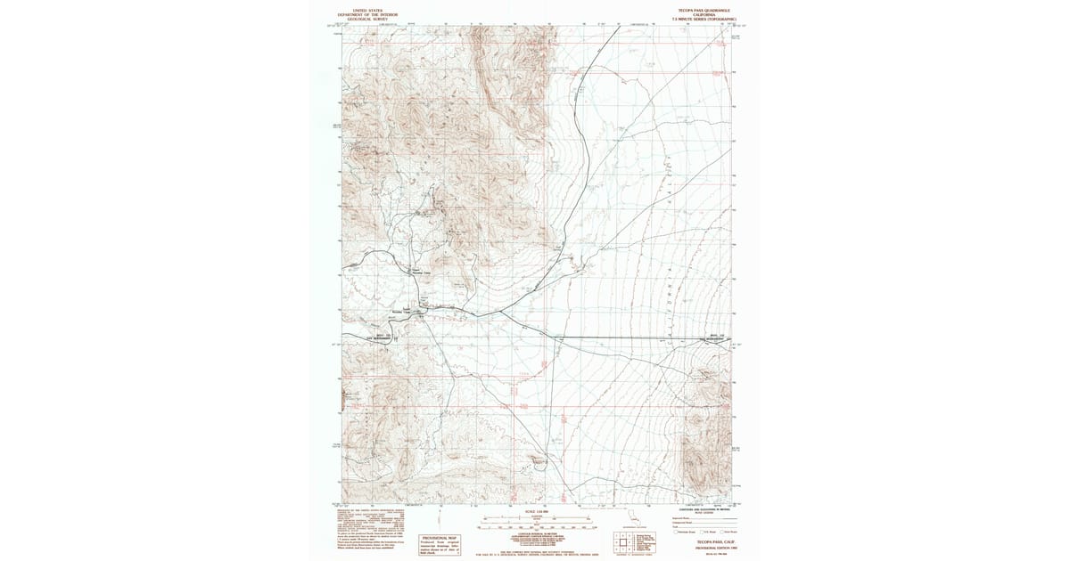 1983 Map of Tecopa Pass, Inyo County, CA — High-Res | Pastmaps