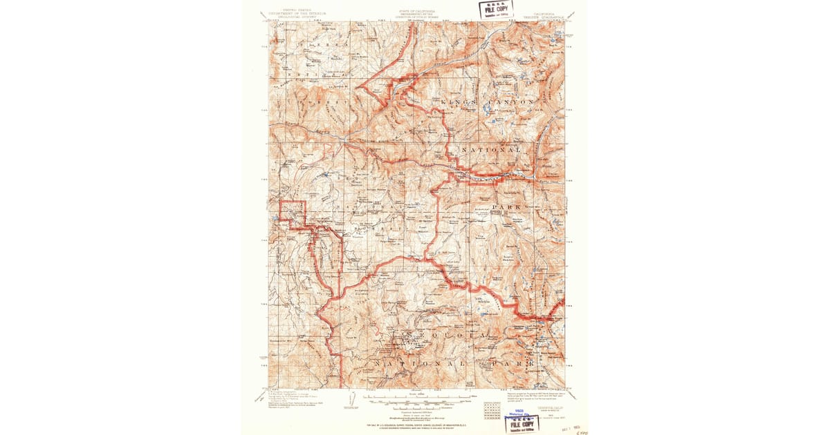 Old Maps of Tulare County, CA for Genealogy | Pastmaps