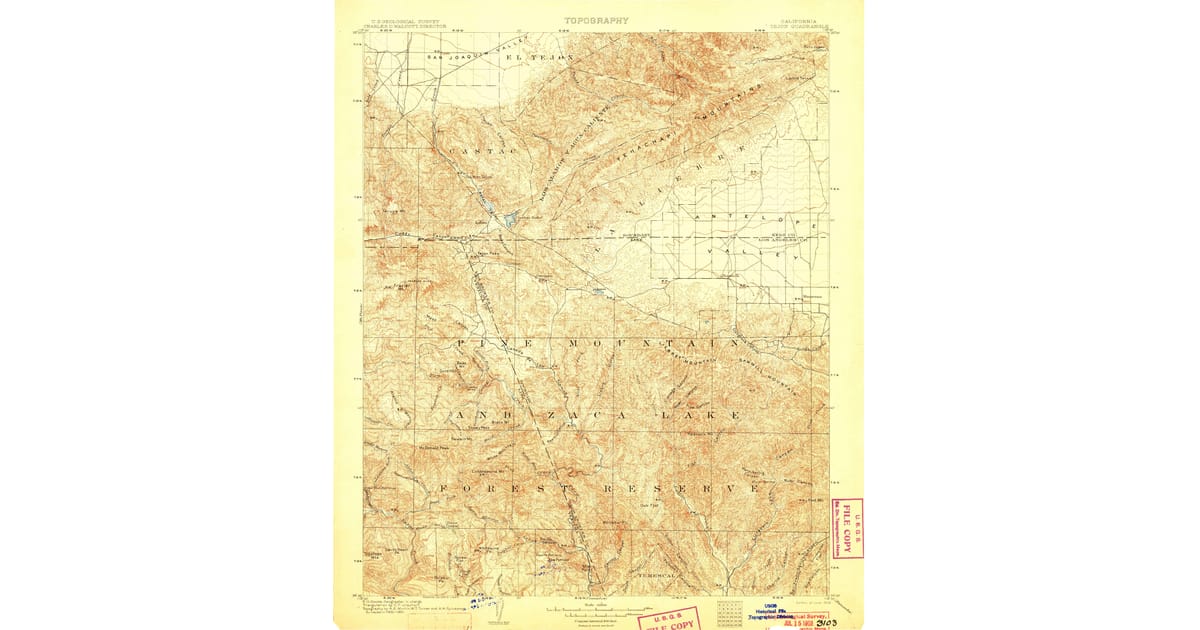 Old Maps of Grapevine, CA for Hiking & Exploration | Pastmaps