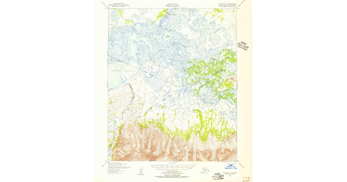 1950 Map of Teller A-1, Nome Borough, AK — High-Res | Pastmaps