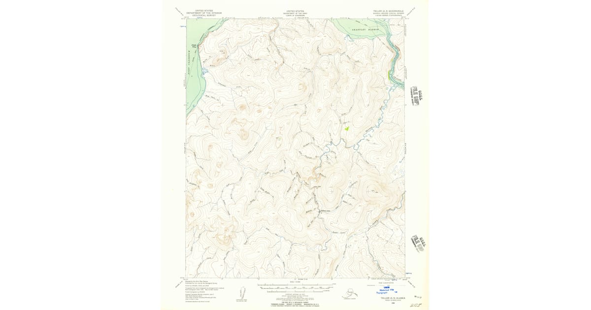 1950 Map of Teller A-3, Nome Borough, AK — High-Res | Pastmaps
