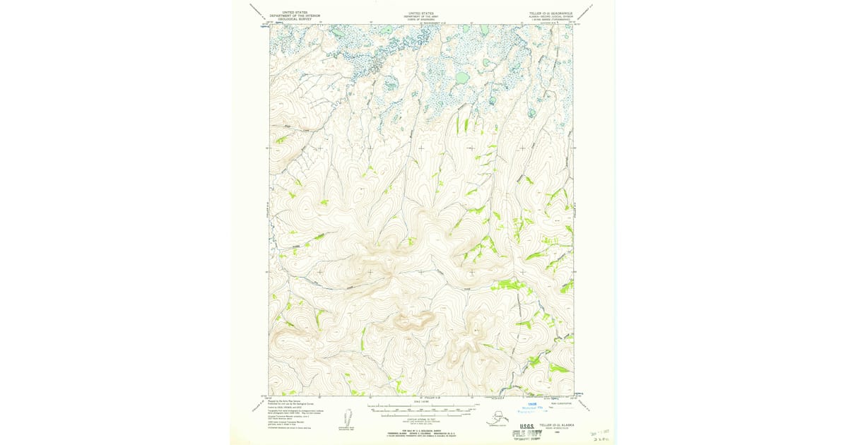 1950 Map of Teller D-2, Nome Borough, AK — High-Res | Pastmaps