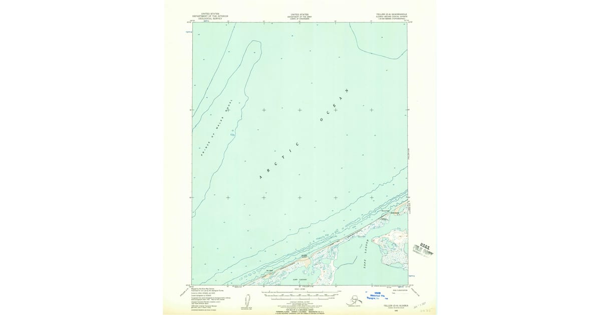 1950 Map of Teller D-6, Nome Borough, AK — High-Res | Pastmaps