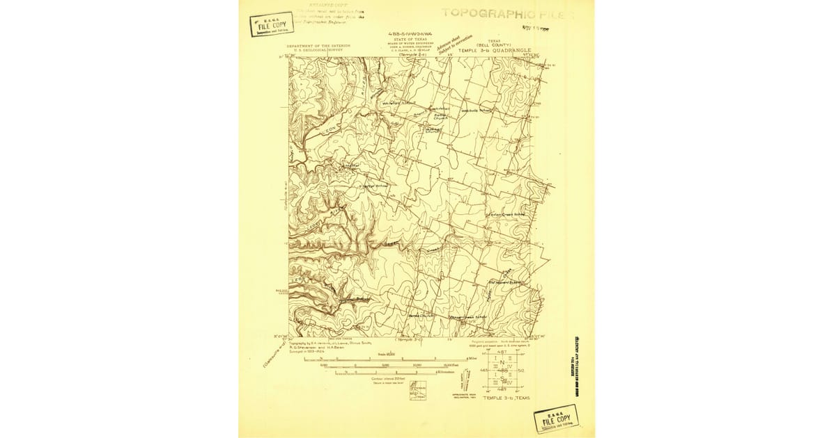 1924 Map of Temple 3-B, Bell County, TX — High-Res | Pastmaps