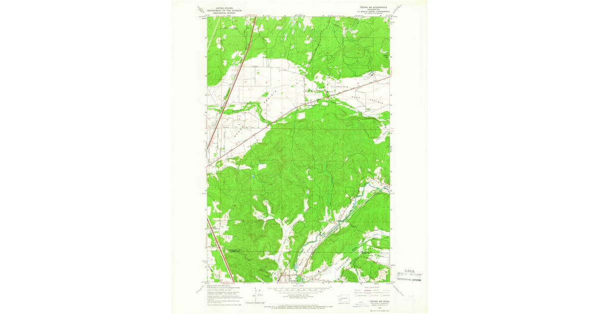 1959 Map of Tenino SW, Thurston County, WA — High-Res | Pastmaps