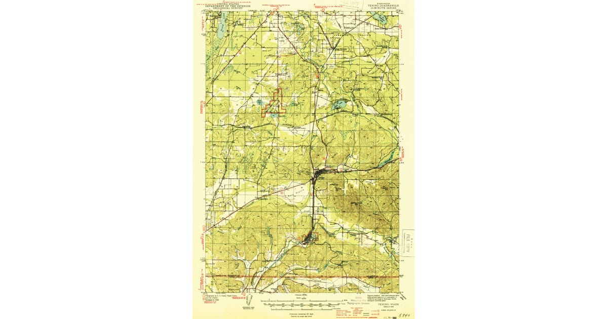 1944 Map of Tenino, WA — High-Res | Pastmaps