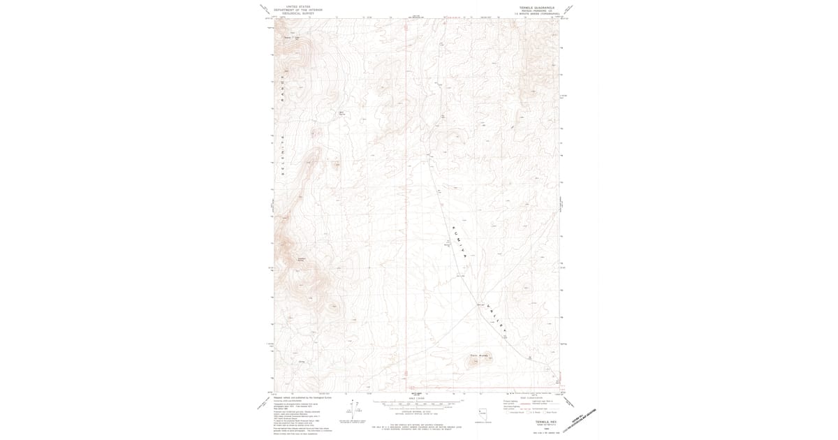 1982 Map of Tenmile, Pershing County, NV — High-Res | Pastmaps