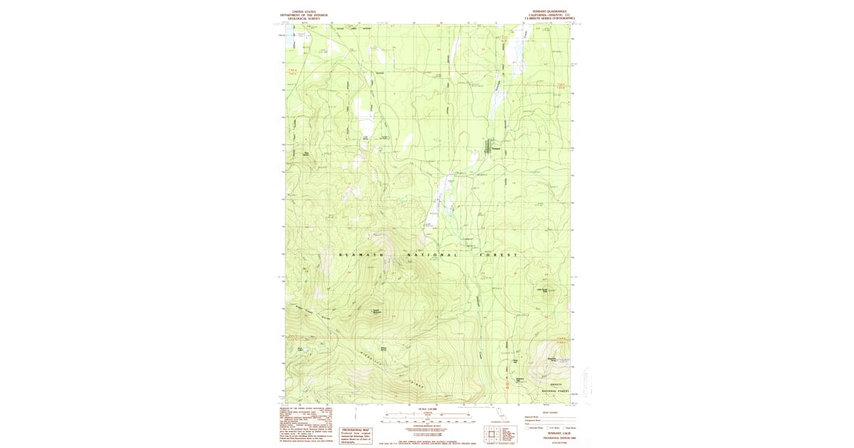1988 Map of Tennant, CA — High-Res | Pastmaps