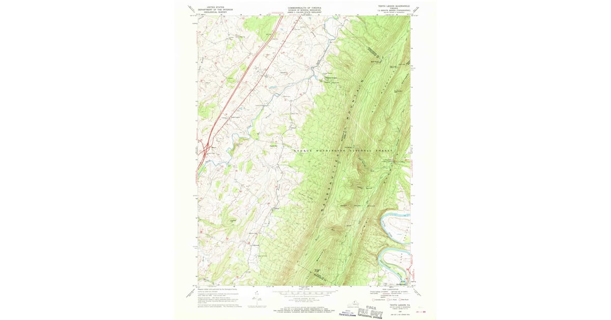 1967 Map of Tenth Legion, Rockingham County, VA — High-Res | Pastmaps