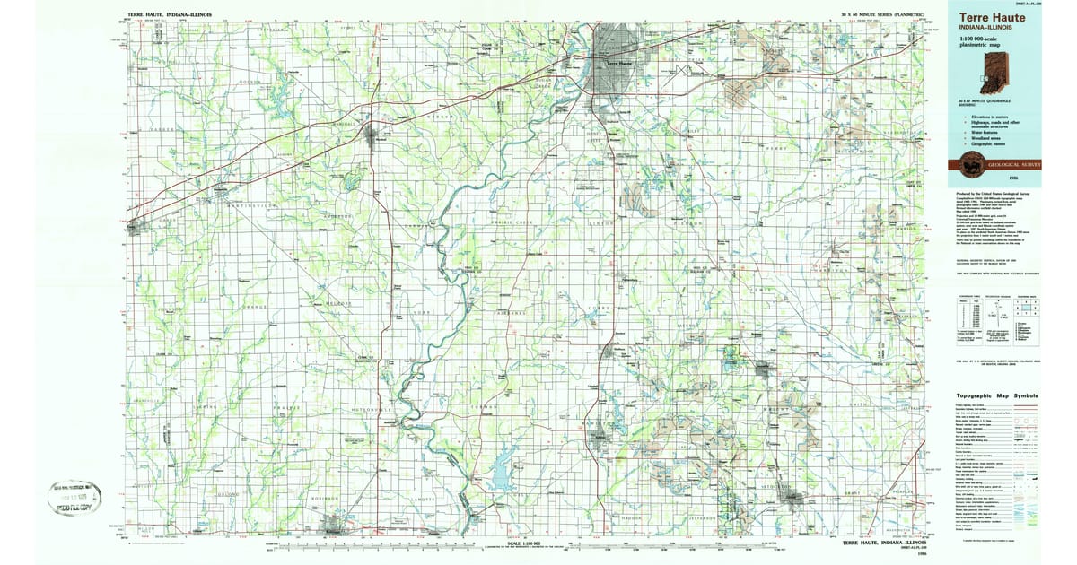 1980s Maps of Linton, IN | Pastmaps