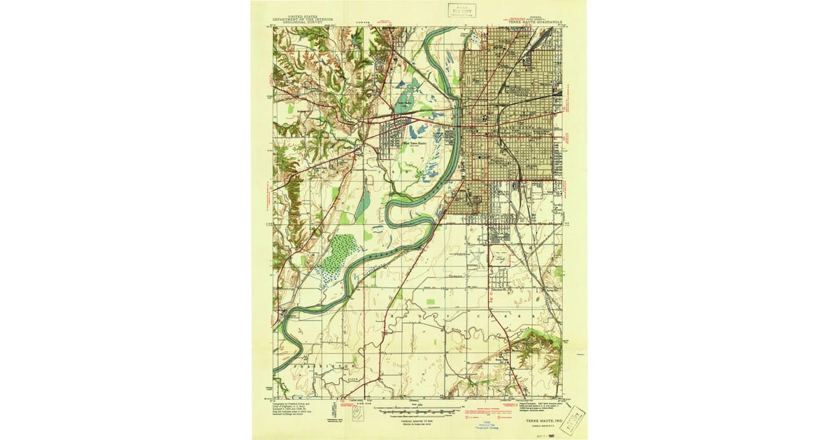 1941 Map of Terre Haute, IN — High-Res | Pastmaps