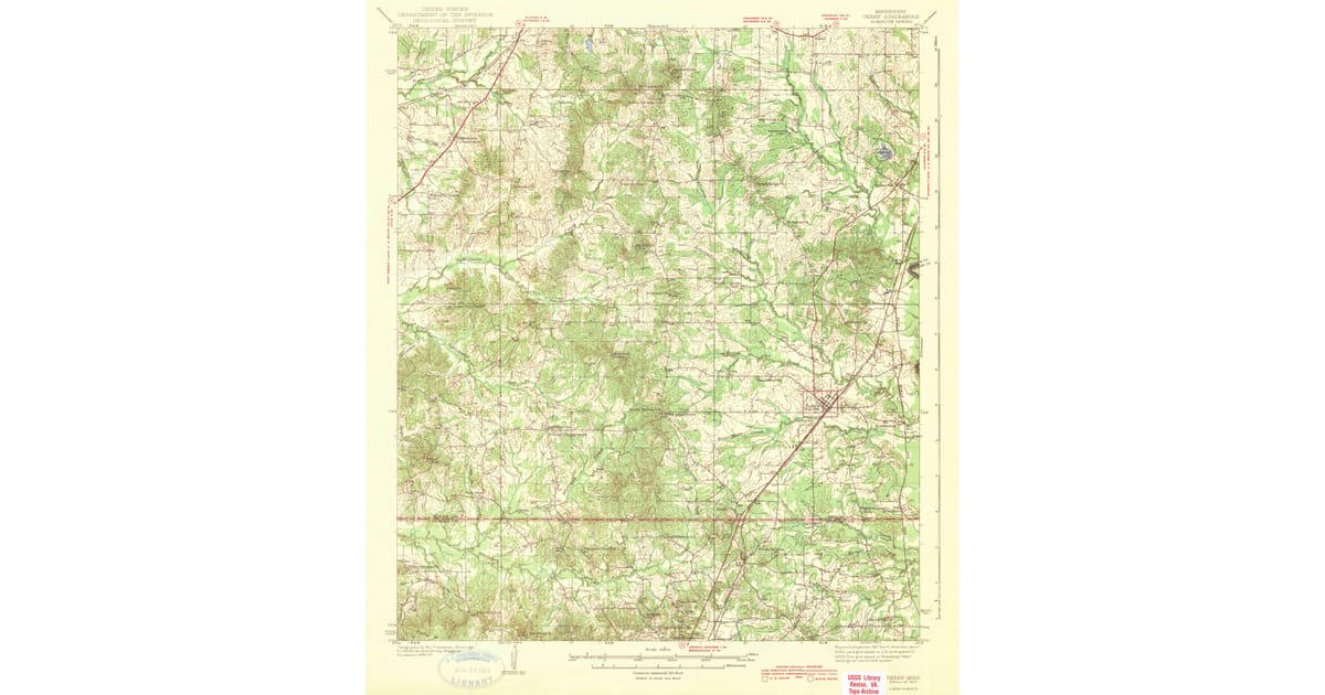 1943 Map of Terry, MS — High-Res | Pastmaps