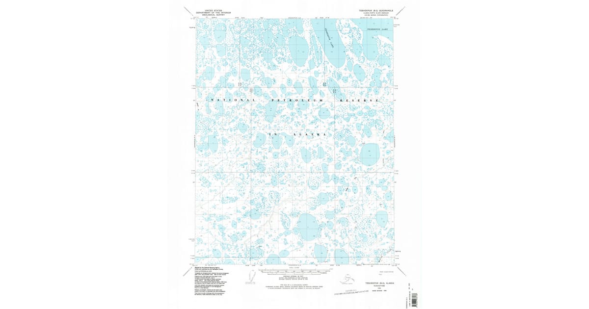 1982 Map of Teshekpuk B-2, North Slope Borough, AK — High-Res | Pastmaps