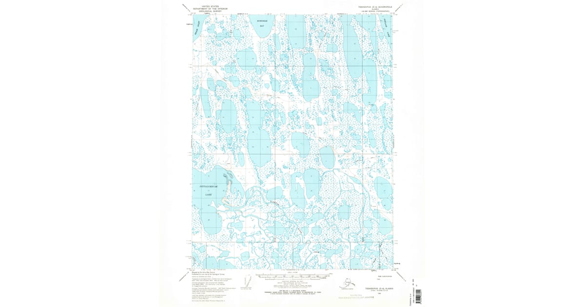 1955 Map of Teshekpuk D-4, North Slope Borough, AK — High-Res | Pastmaps