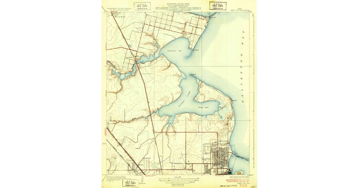 1930s Maps of San Leon, TX | Pastmaps