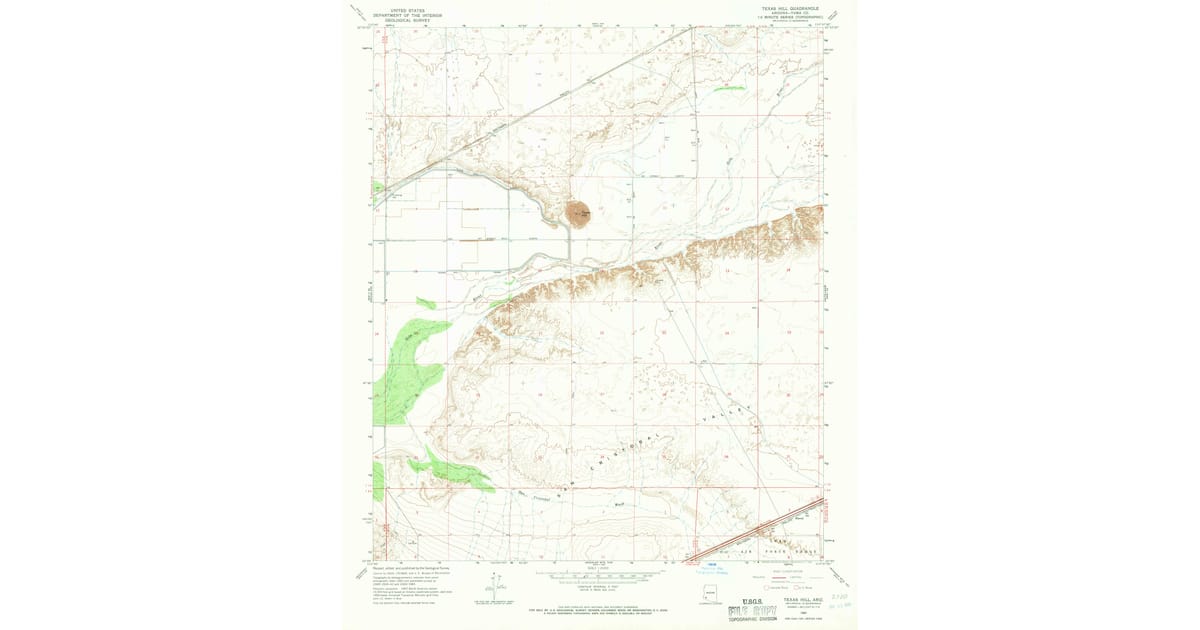 1965 Map of Texas Hill, Yuma County, AZ — High-Res | Pastmaps