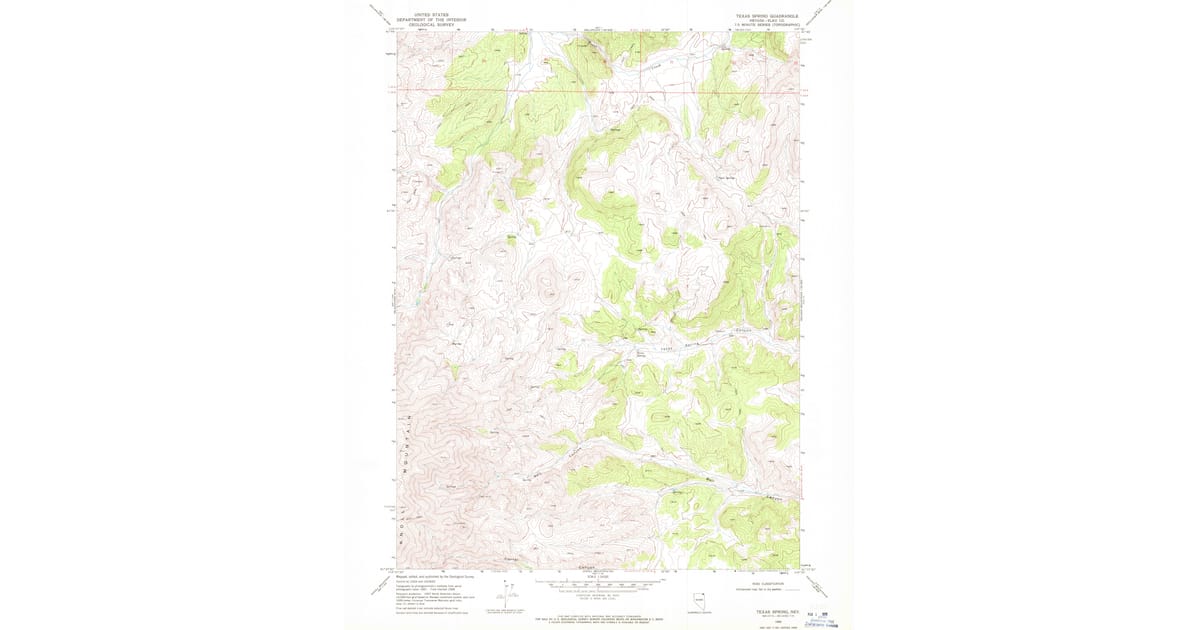 1968 Map of Texas Spring, Elko County, NV — High-Res | Pastmaps