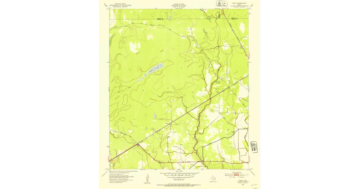 1943 Map of Texla, Orange County, TX — High-Res | Pastmaps