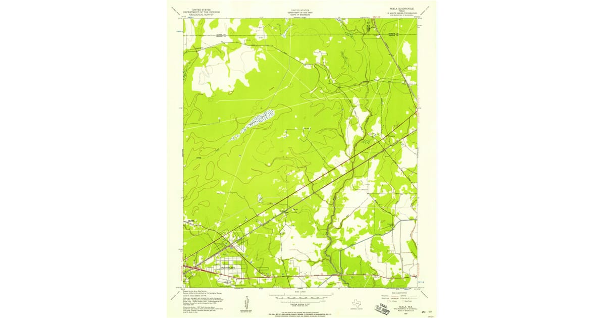 1957 Map of Texla, Orange County, TX — High-Res | Pastmaps