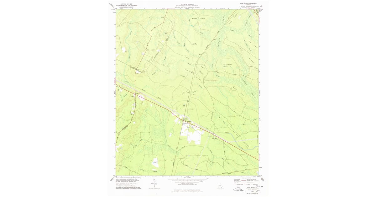 1978 Map of Thalmann, Glynn County, GA — High-Res | Pastmaps
