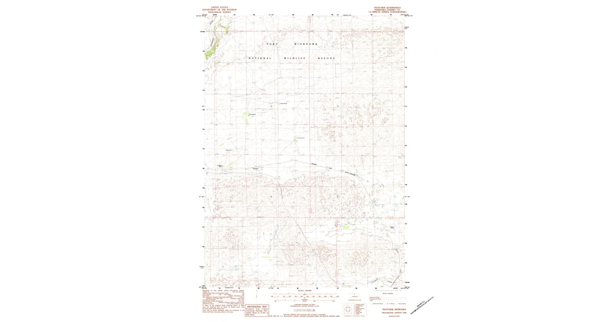 1983 Map of Thatcher, Cherry County, NE — High-Res | Pastmaps