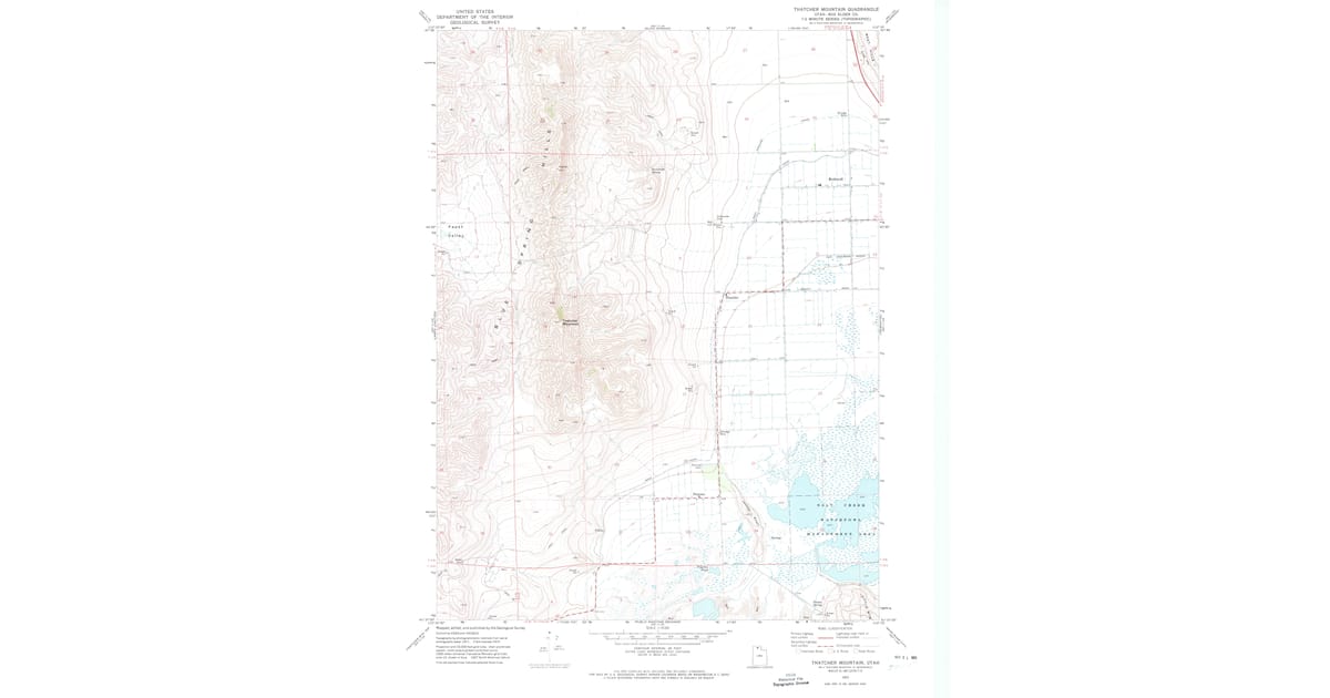 1972 Map of Thatcher Mountain, Box Elder County, UT — High-Res | Pastmaps