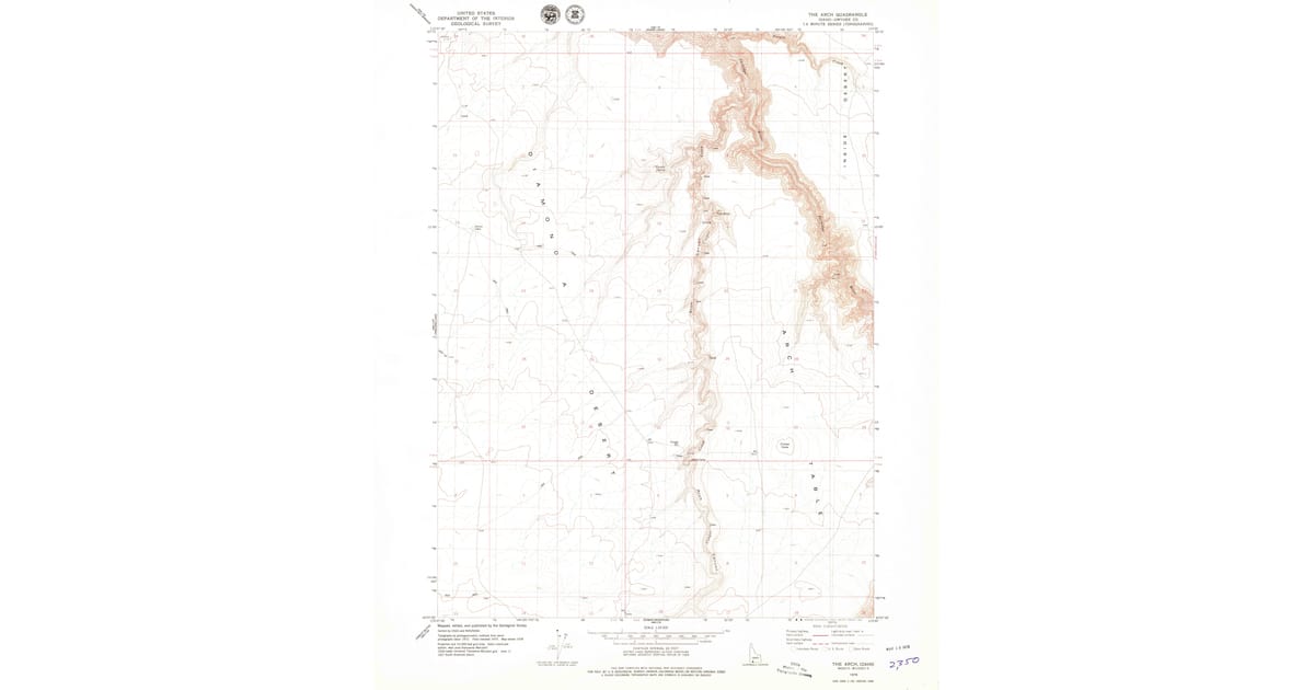 1978 Map of The Arch, Owyhee County, ID — High-Res | Pastmaps