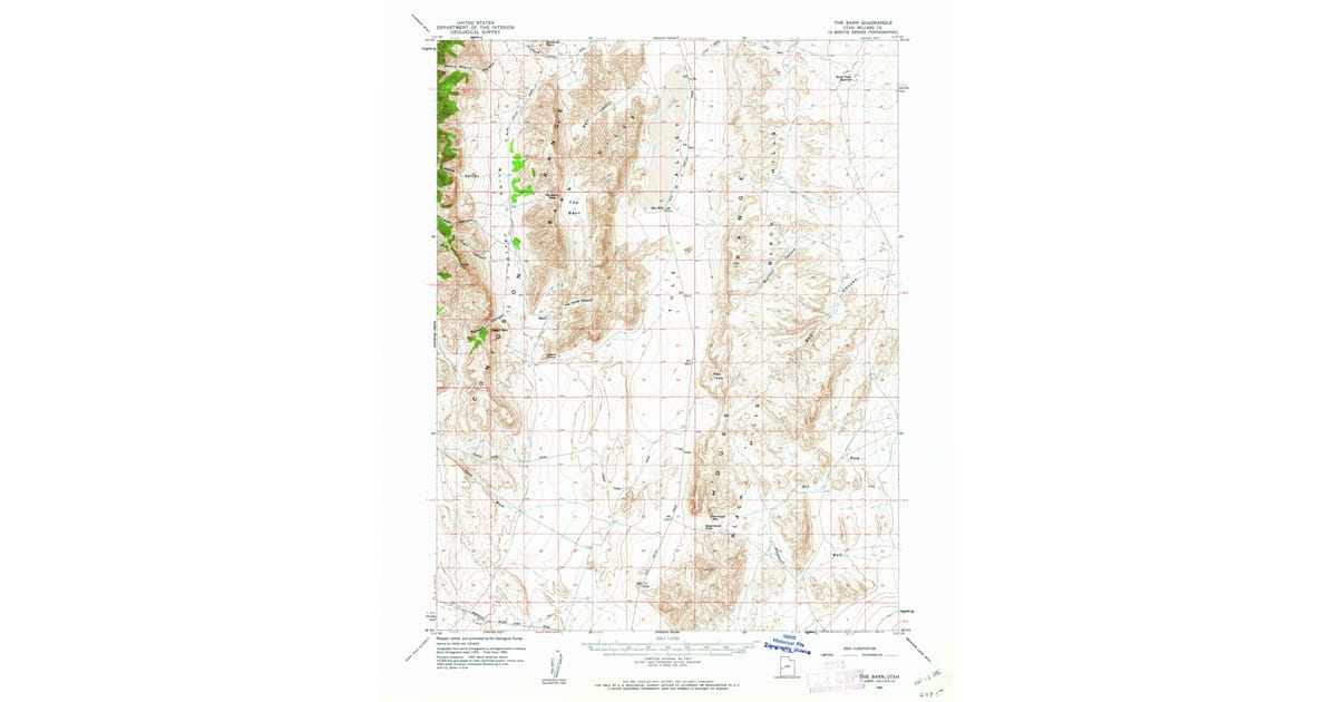 1960 Map of The Barn, Millard County, UT — High-Res | Pastmaps