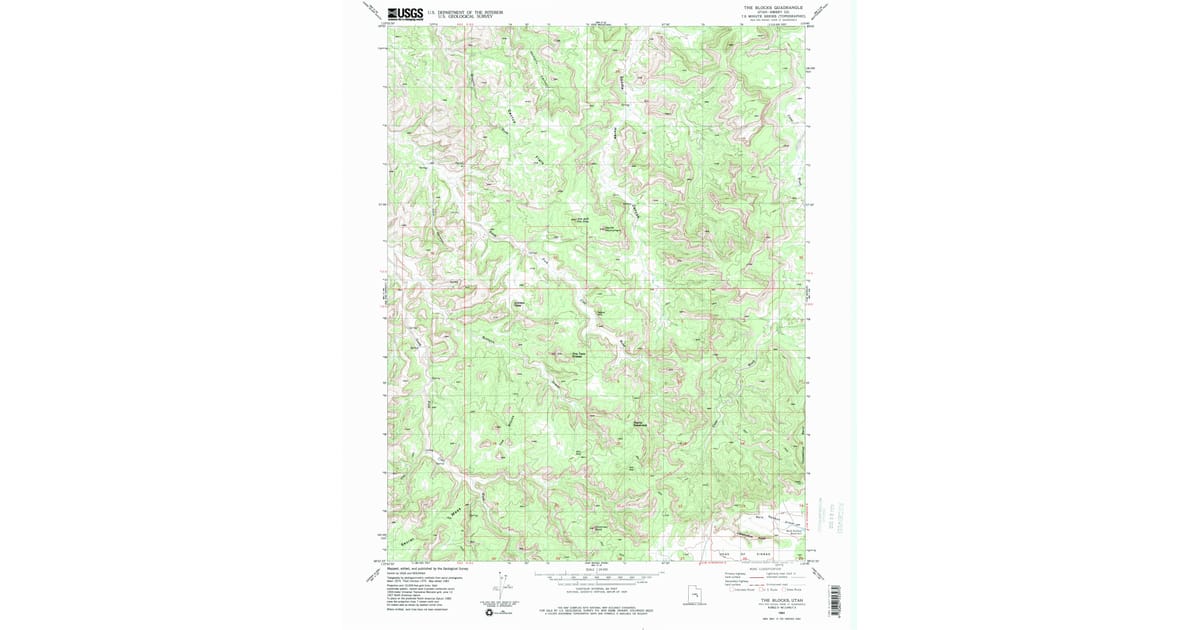 1983 Map of The Blocks, Emery County, UT — High-Res | Pastmaps