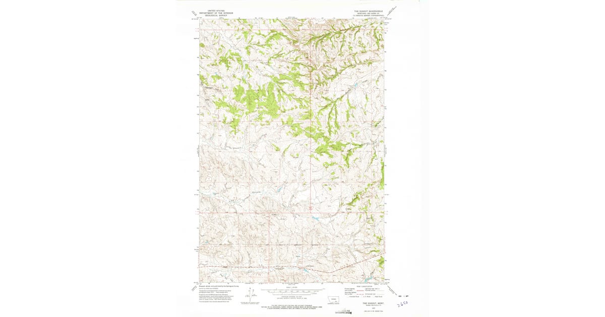1972 Map of The Dugout, Big Horn County, MT — High-Res | Pastmaps