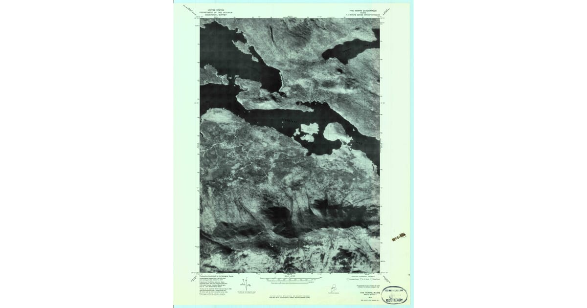 1977 Map of The Horns, Somerset County, ME — High-Res | Pastmaps
