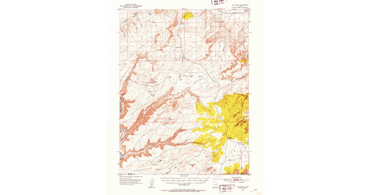 1951 Map of The Knoll, Grand County, UT — High-Res | Pastmaps