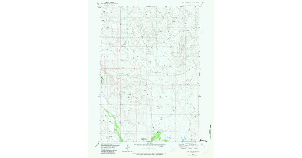 1982 Map of The Nose East, Weston County, WY — High-Res | Pastmaps