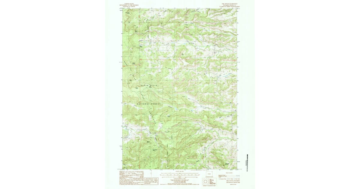 1984 Map of The Notch, Crook County, WY — High-Res | Pastmaps