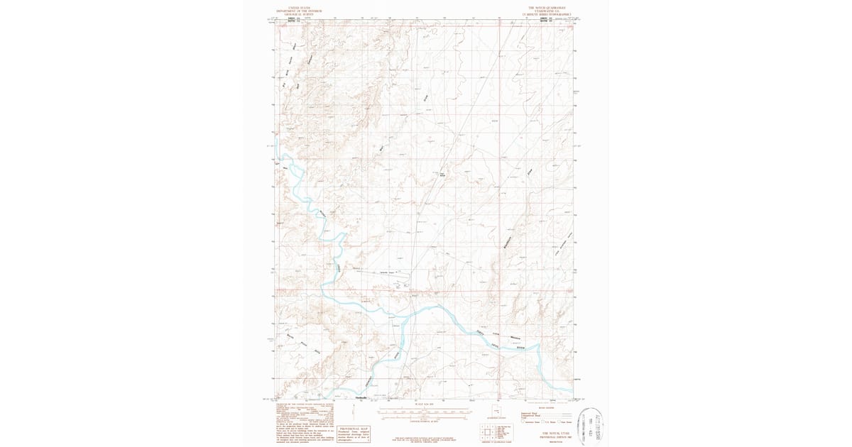 1987 Map of The Notch, Wayne County, UT — High-Res | Pastmaps