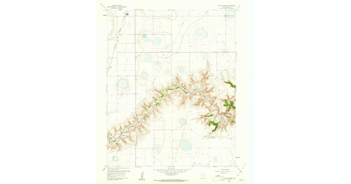 1960 Map of The Palisades, Randall County, TX — High-Res | Pastmaps