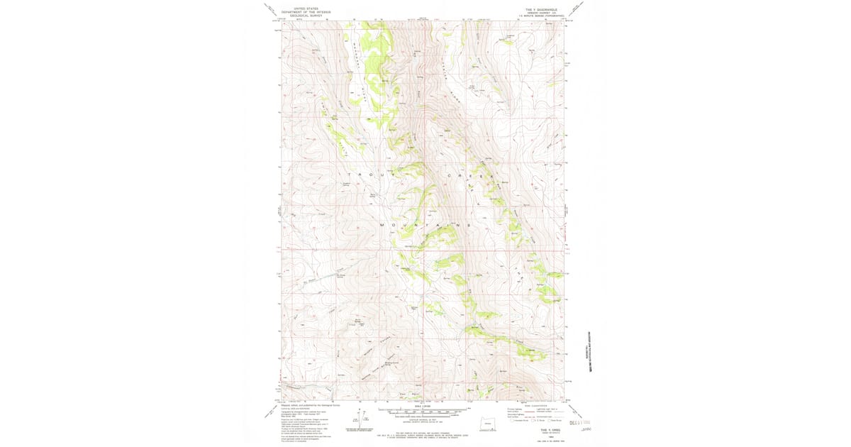 1982 Map of The V, Harney County, OR — High-Res | Pastmaps