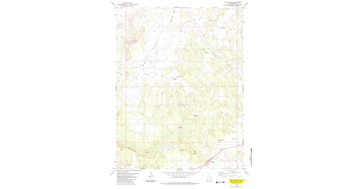 1983 Map of The Wickiup, Emery County, UT — High-Res | Pastmaps