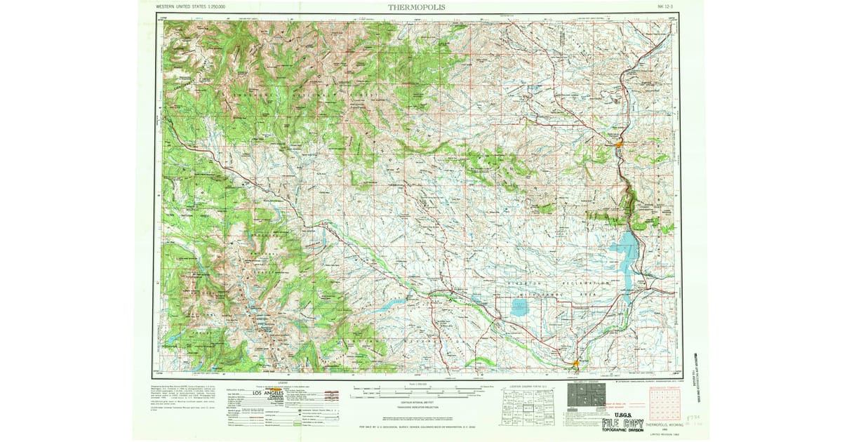 Old Maps of East Thermopolis, WY for Metal Detecting | Pastmaps