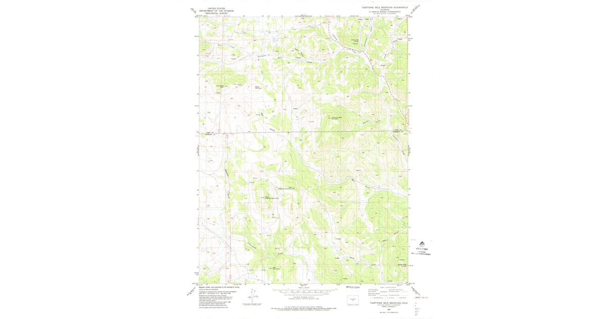 1983 Map of Thirtyone Mile Mountain, Fremont County, CO — High-Res ...