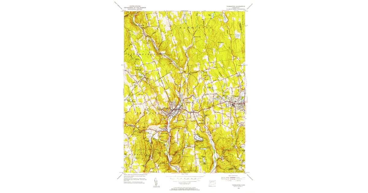 1956 Map of Thomaston, Litchfield County, CT — High-Res | Pastmaps
