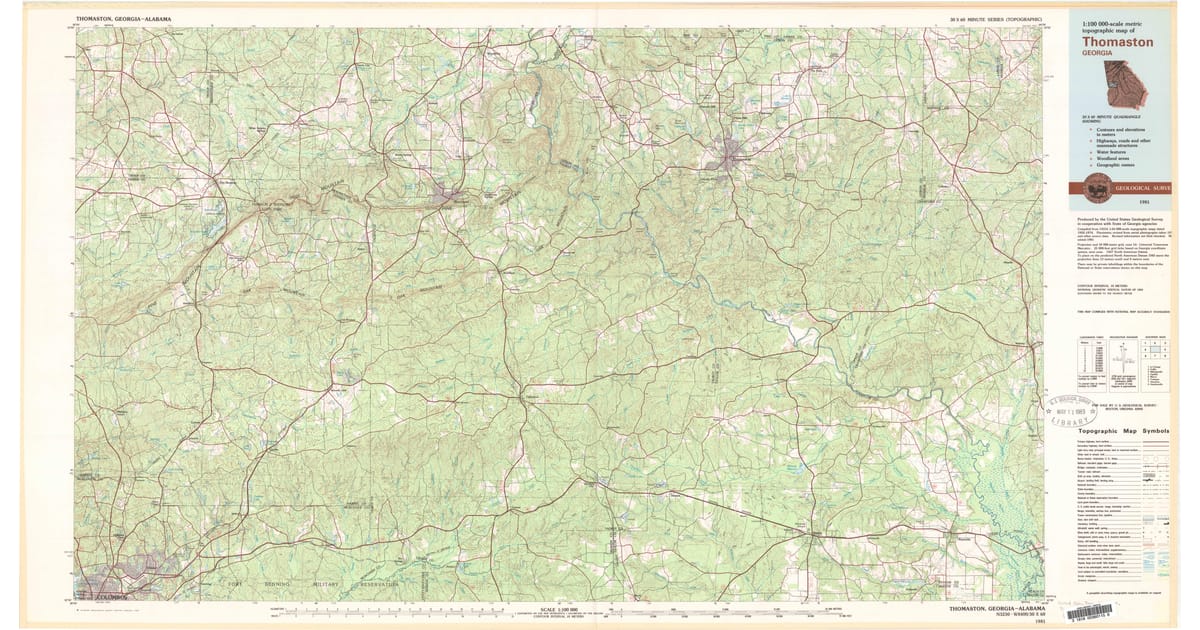 1980s Maps of Waverly Hall, GA | Pastmaps