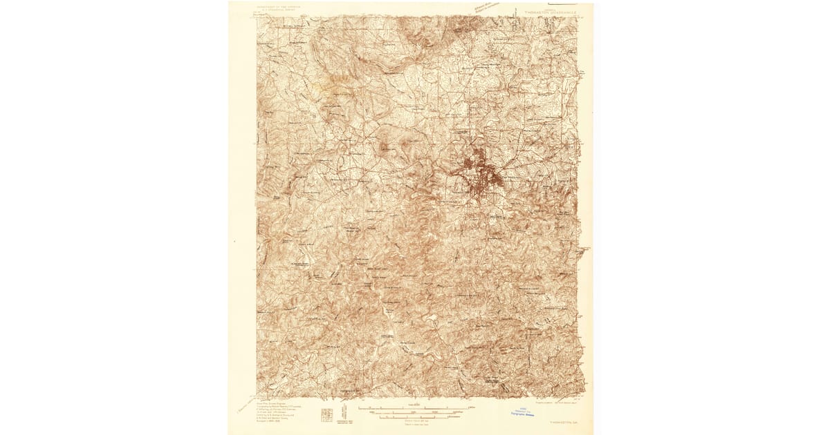 1935 Map of Thomaston, GA — High-Res | Pastmaps