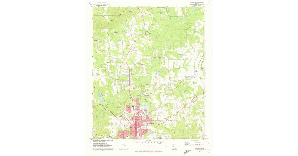 1971 Map of Thomaston, GA — High-Res | Pastmaps