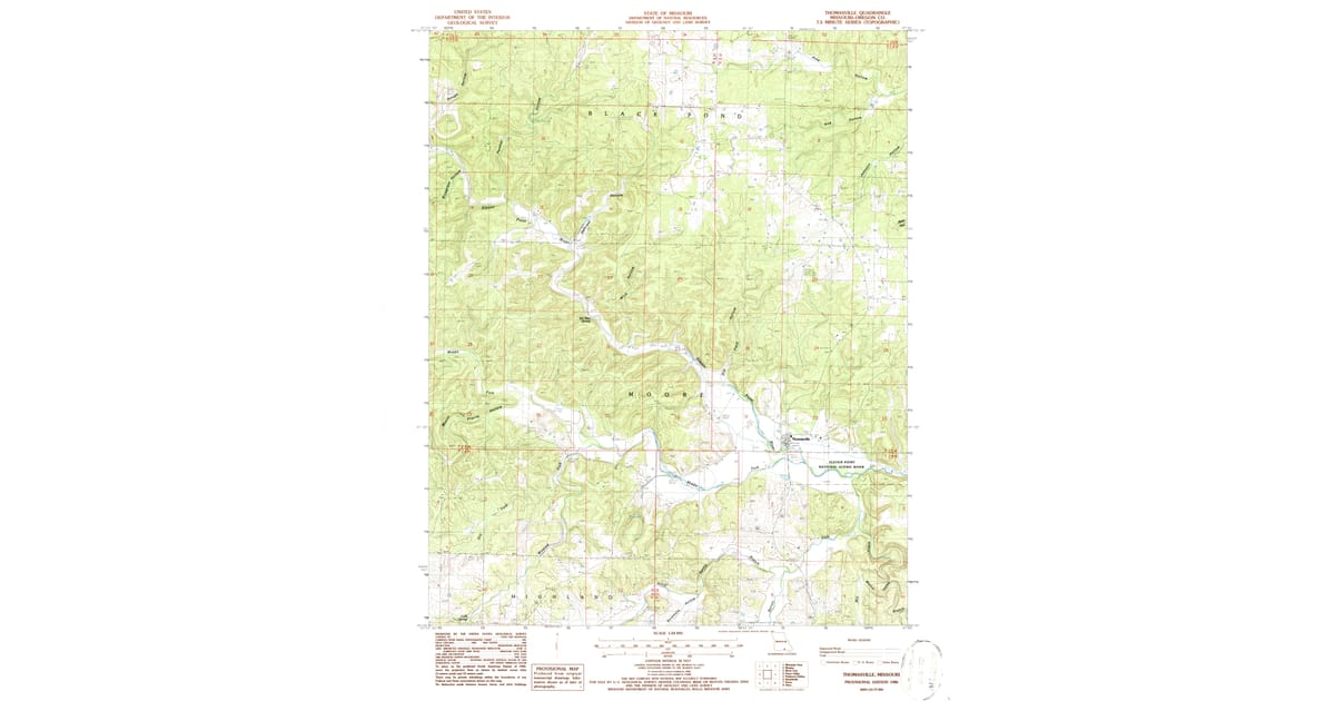 1986 Map of Thomasville, MO — High-Res | Pastmaps