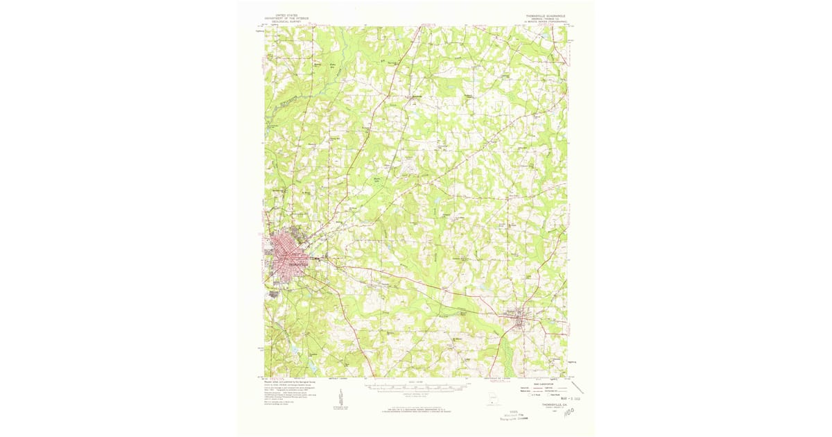 1957 Map of Thomasville, GA — High-Res | Pastmaps
