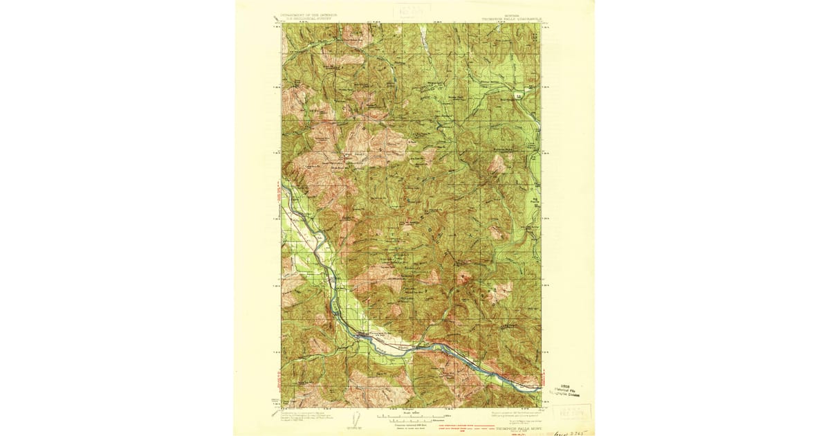 Old Maps of White Pine, MT | Pastmaps