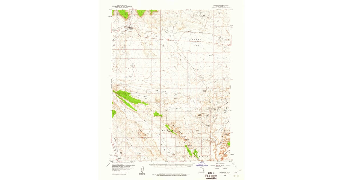 1958 Map of Thompson, Grand County, UT — High-Res | Pastmaps