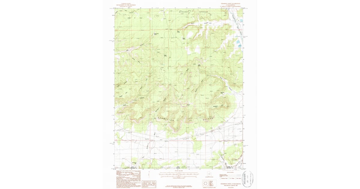 1987 Map of Thompson Point, Kane County, UT — High-Res | Pastmaps