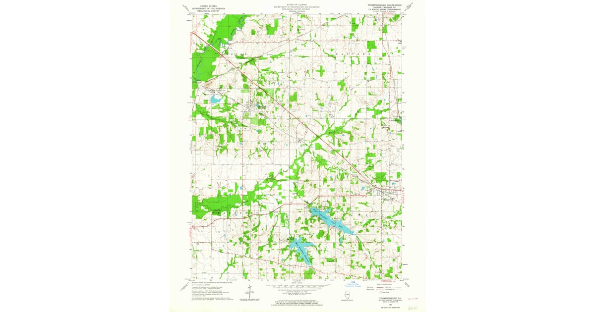 1963 Map of Thompsonville, IL — High-Res | Pastmaps